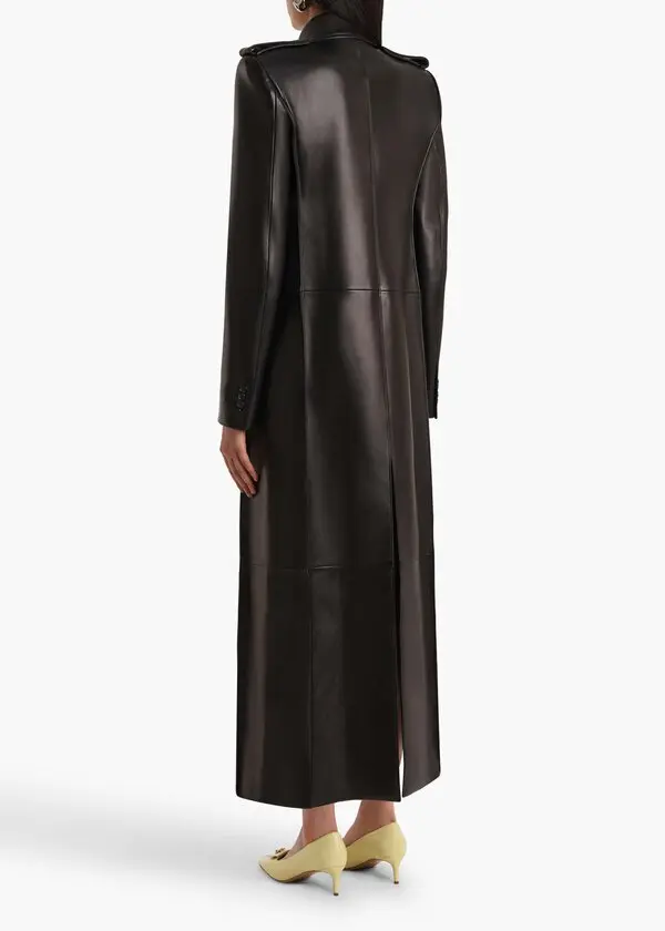 Khaite Alton Leather Trench Coat