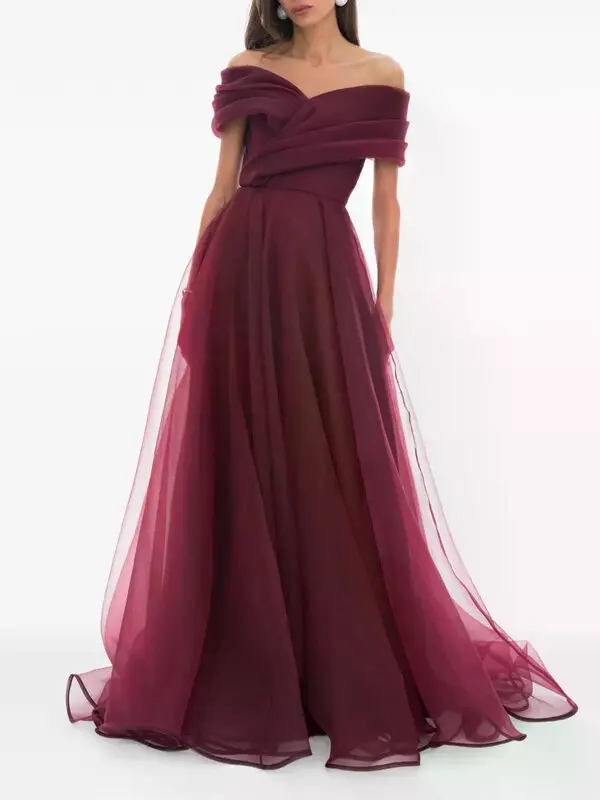 ANA RADU Off-shoulder Draped Gown