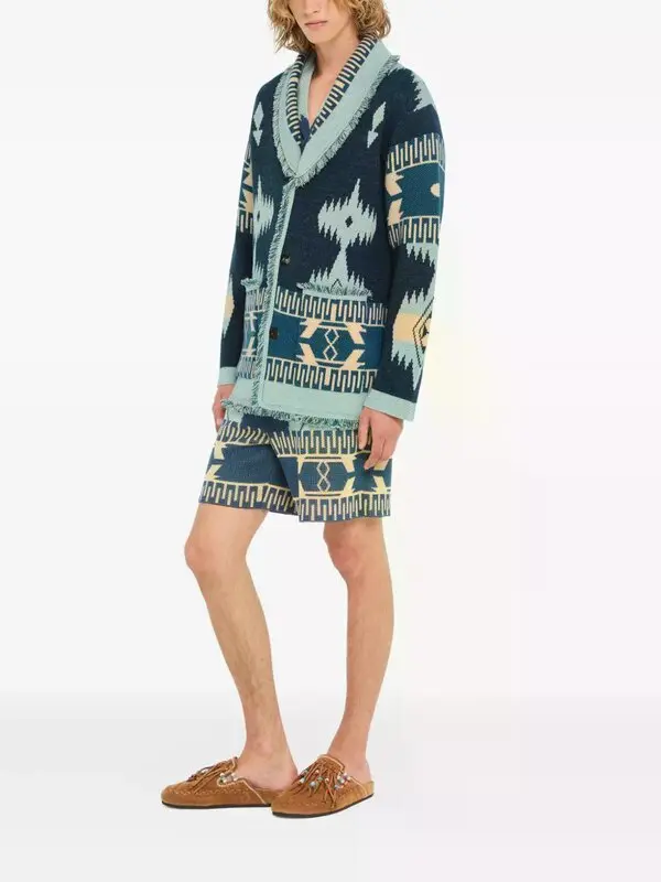 Alanui Icon Jacquard Fringed Cardigan