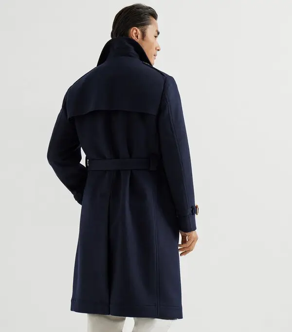 Brunello Cucinelli Wool Flannel Double-cloth Trench Coat