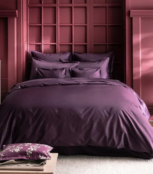 ALEXANDRE TURPAULT Cotton Teophile Super King Duvet Cover - Purple