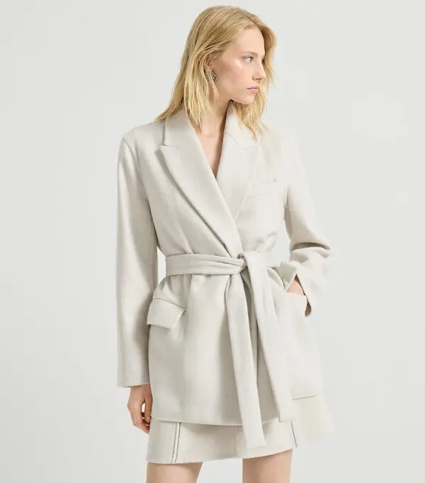 Brunello Cucinelli Virgin Wool Belted Blazer