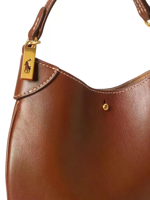 Polo Ralph Lauren Pony-plaque Leather Shoulder Bag - Brown