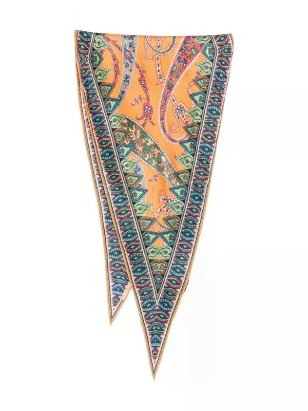 Etro Paisley-print Scarf - Orange