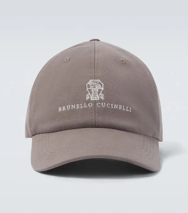 Brunello Cucinelli Logo Embroidered Baseball Cap - Grey
