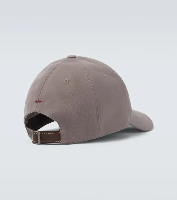 Brunello Cucinelli Logo Embroidered Baseball Cap - Grey
