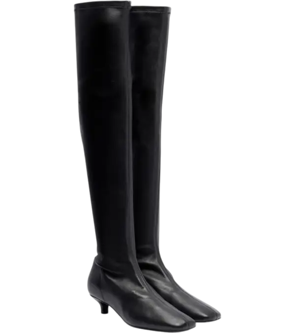 TOTEME Leather Over-the-knee Boots - Black