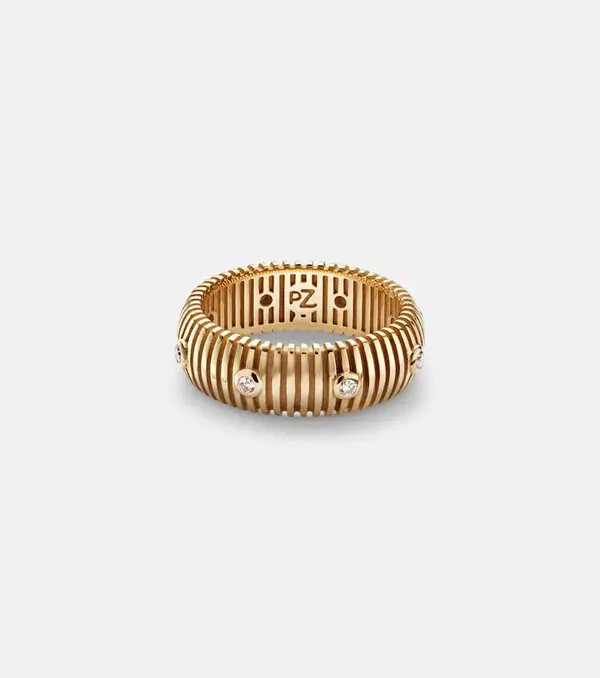 PAMELA ZAMORE Clio Small 18kt Diamond Ring - Gold