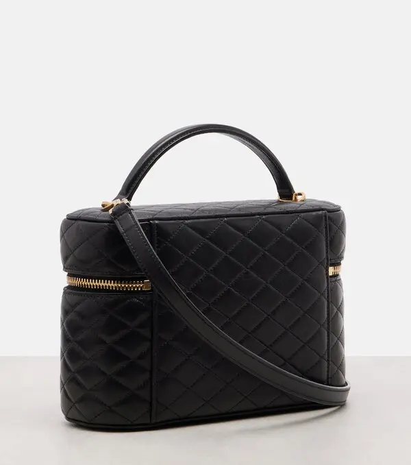 Saint Laurent Gaby Large Leather Vanity Bag - Black