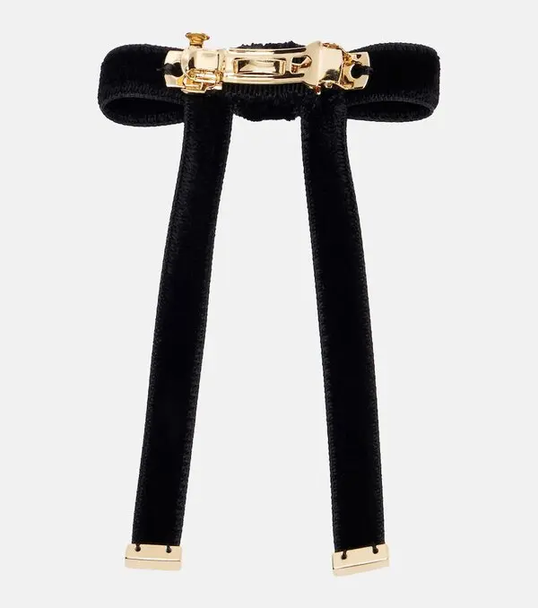 Prada Set Of 2 Bow-detail Velvet Barrettes