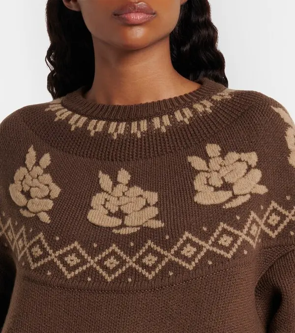 Magda Butrym Fair Isle Jacquard Wool Sweater