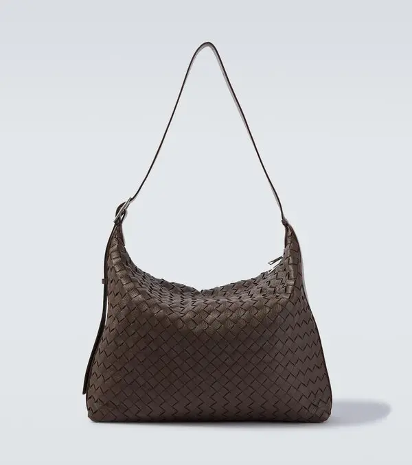 Bottega Veneta Traveler Medium Shoulder Bag - Brown