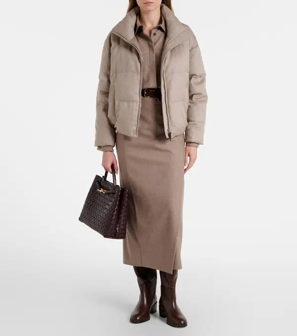 Max Mara The Cube Destino Cashmere Down Jacket - Beige