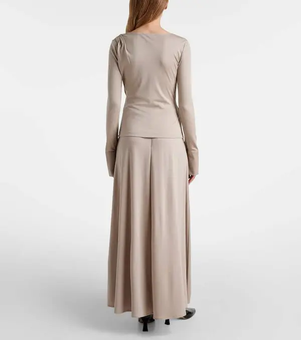 Max Mara Stilla Virgin Wool Maxi Skirt - Beige