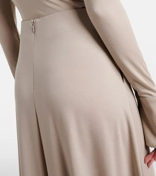 Max Mara Stilla Virgin Wool Maxi Skirt - Beige