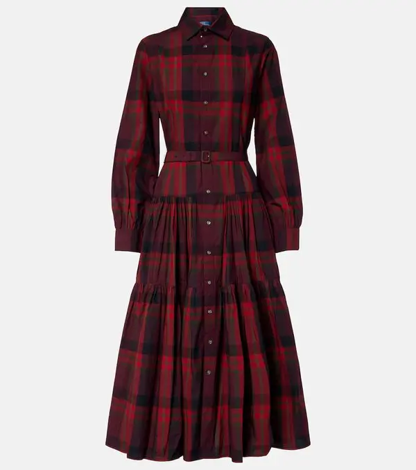 Polo Ralph Lauren Belted Plaid Shirt Dress