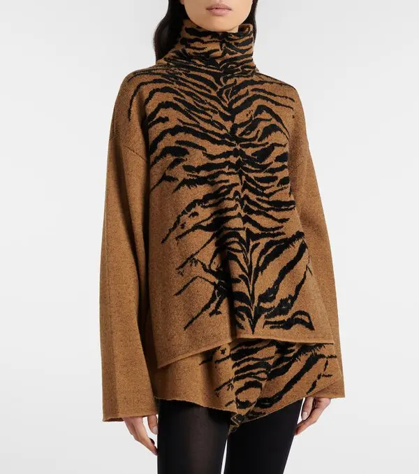 Alaïa Jacquard Turtleneck Sweater