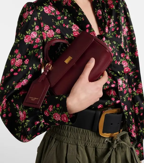 Dolce & Gabbana My Sicily Leather Tote Bag - Burgundy
