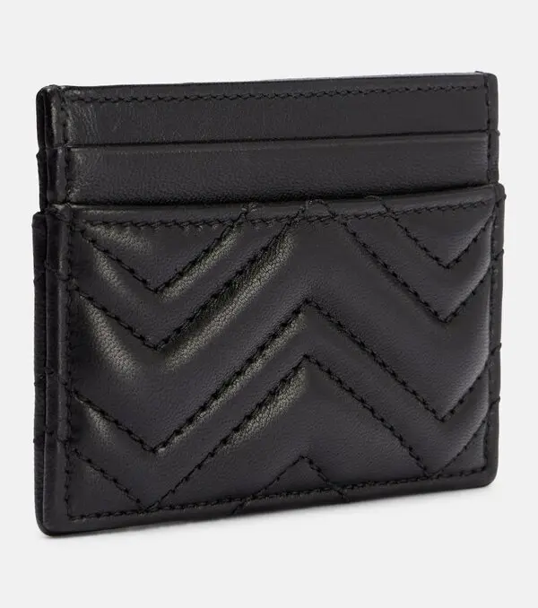 Gucci Gg Leather Card Holder - Black