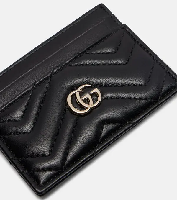 Gucci Gg Leather Card Holder - Black