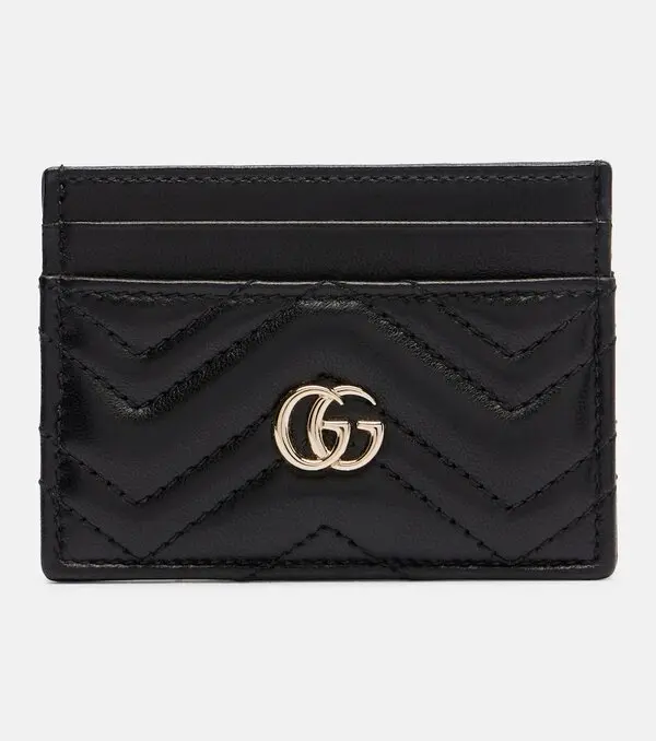 Gucci Gg Leather Card Holder - Black