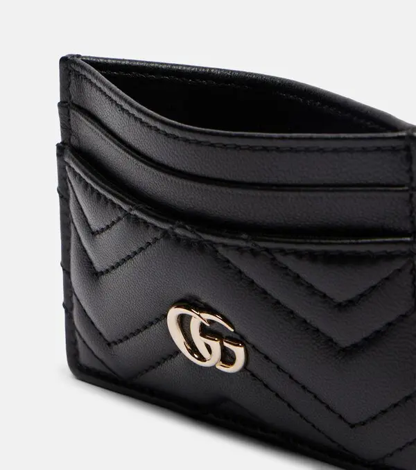 Gucci Gg Leather Card Holder - Black