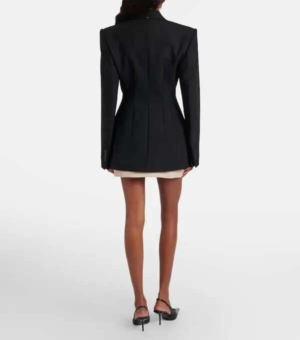 Wardrobe.NYC Wool Miniskirt - Beige