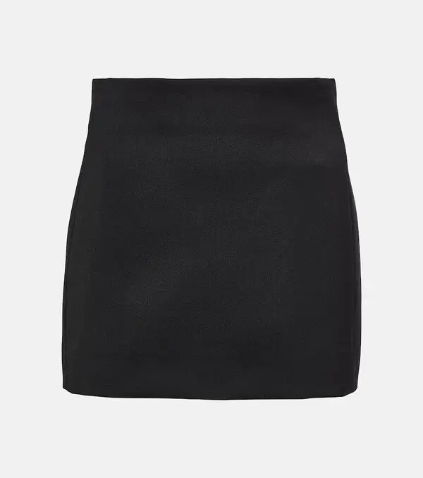 Wardrobe.NYC Wool Mini Skirt - Black