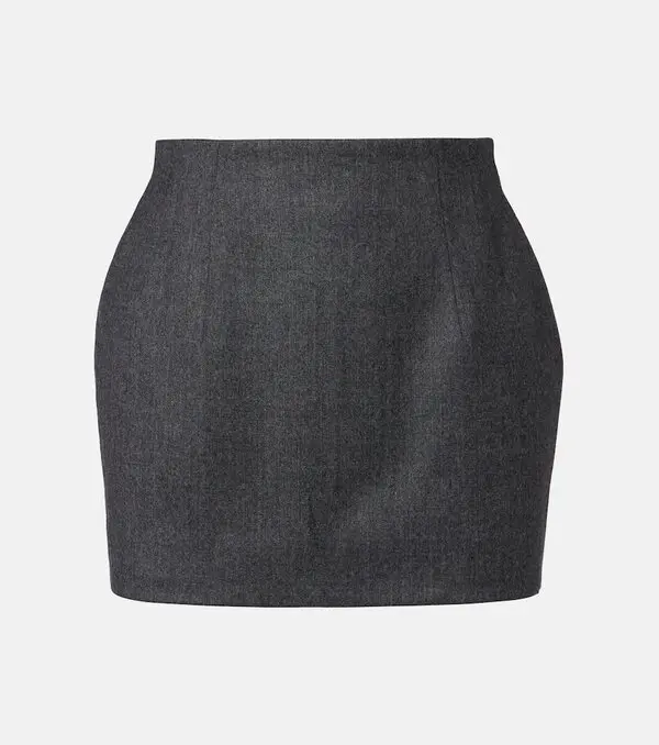 Wardrobe.NYC Wool Miniskirt - Grey