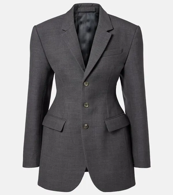 Wardrobe.NYC Peplum Virgin Wool Blazer