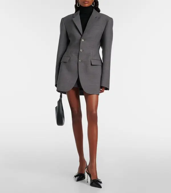 Wardrobe.NYC Peplum Virgin Wool Blazer
