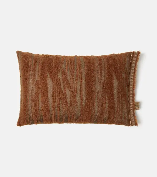 THE HOUSE OF LYRIA Abibo Mohair-blend Cushion - Brown