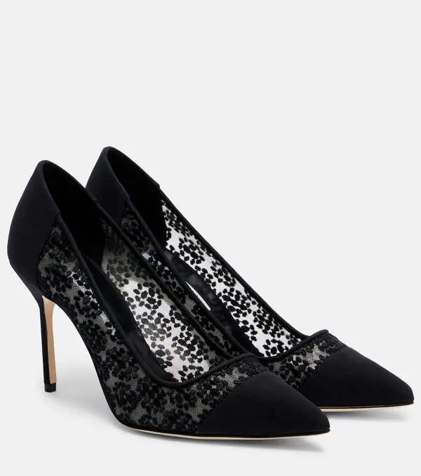 Manolo Blahnik Capcour 90 Lace Pumps