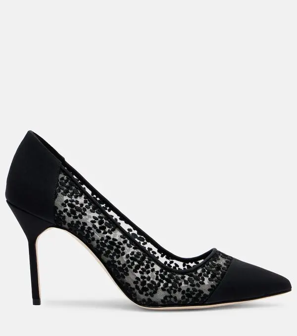 Manolo Blahnik Capcour 90 Lace Pumps