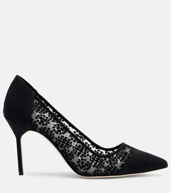 Manolo Blahnik Capcour 90 Lace Pumps