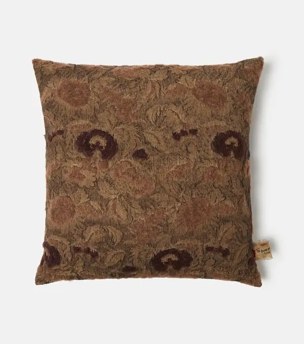 THE HOUSE OF LYRIA Lithops Embroidered Cushion - Brown