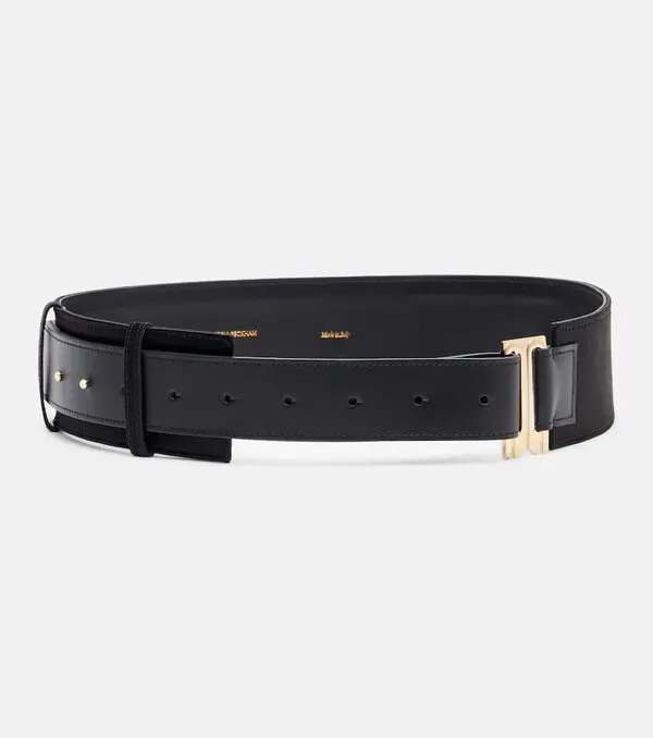 Victoria Beckham Wide Leather Belt - Black