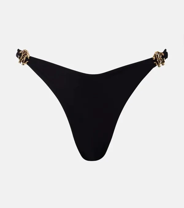 Roberto Cavalli Logo Bikini Bottoms - Black