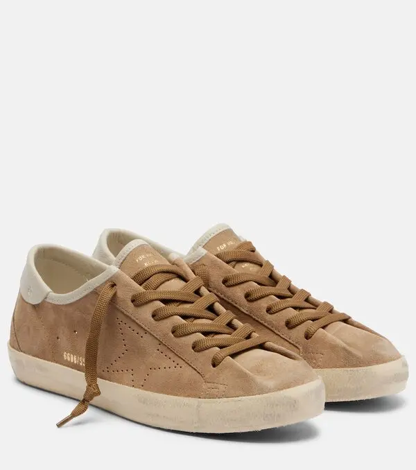 GOLDEN GOOSE Super-star Suede Sneakers - Beige