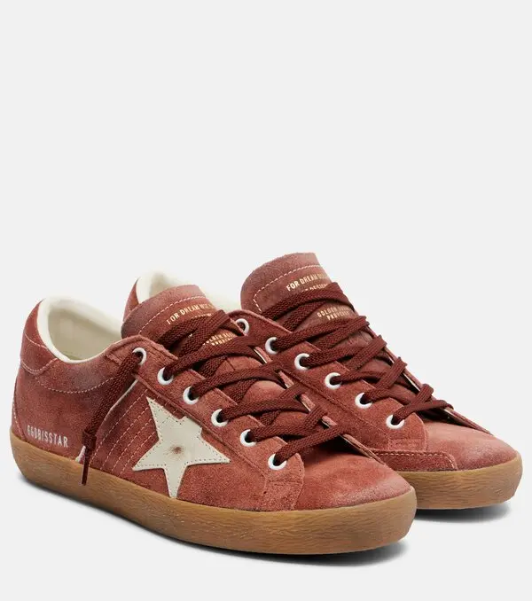 GOLDEN GOOSE Super-star Suede Sneakers - Red