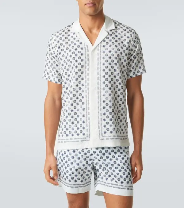 Orlebar Brown Maitan Printed Bowling Shirt