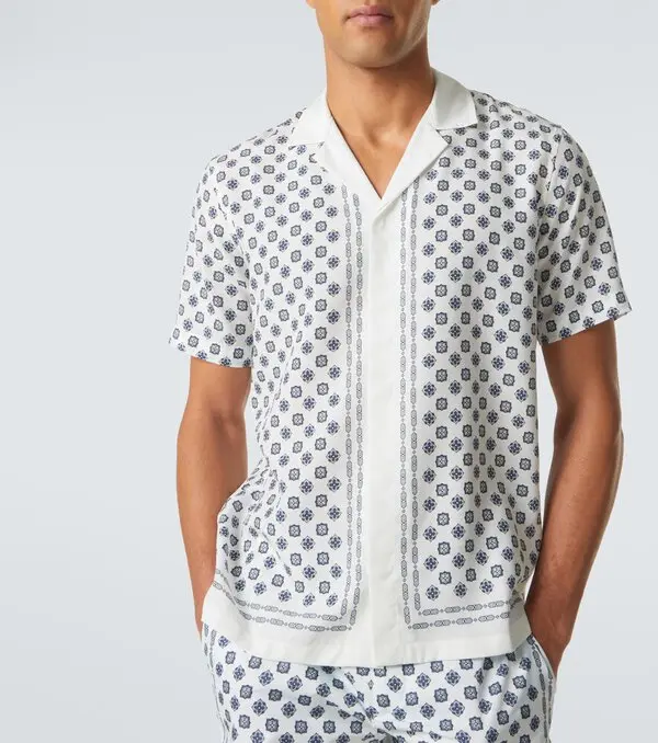 Orlebar Brown Maitan Printed Bowling Shirt
