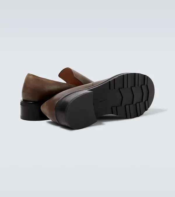 THE ROW Leather Slip-on Shoes