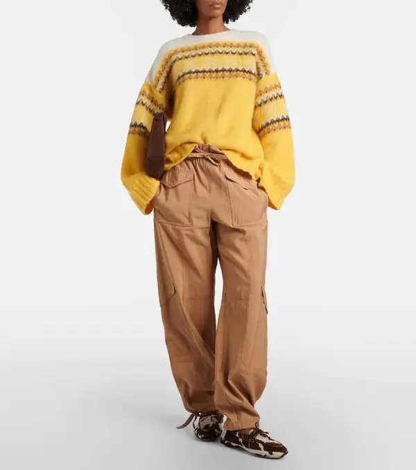 GANNI Fair Isle Alpaca And Wool-blend Intarsia Sweater