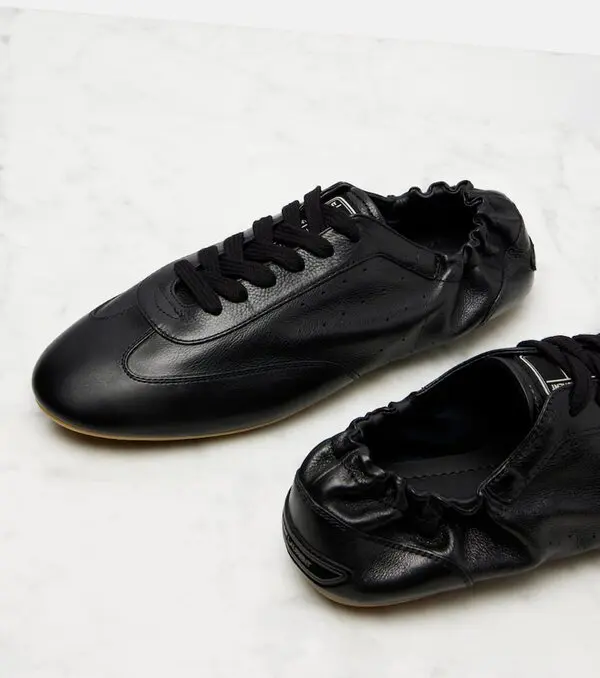 Saint Laurent Lewis Leather Sneakers