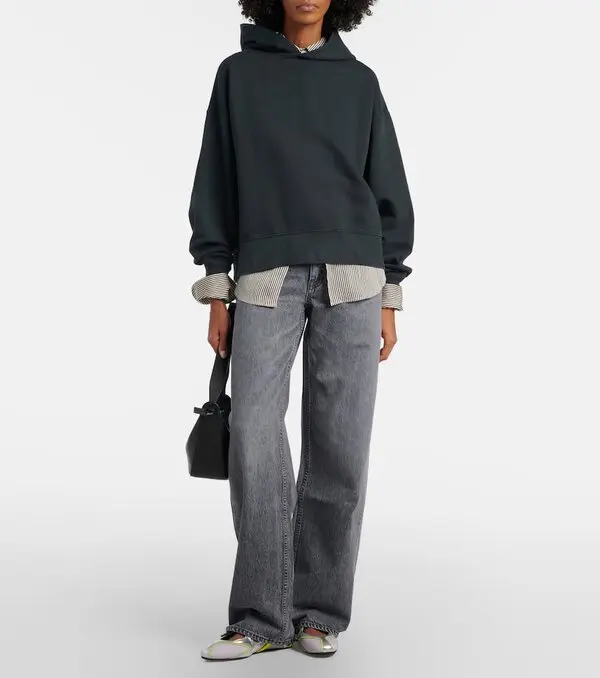 SLVRLAKE Relaxed Fit Cotton Jersey Hoodie - Black
