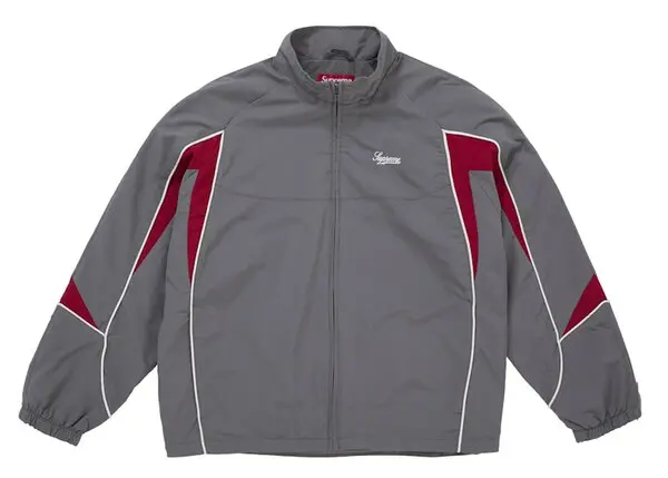 Supreme Contrast Piping Track Jacket - Grey