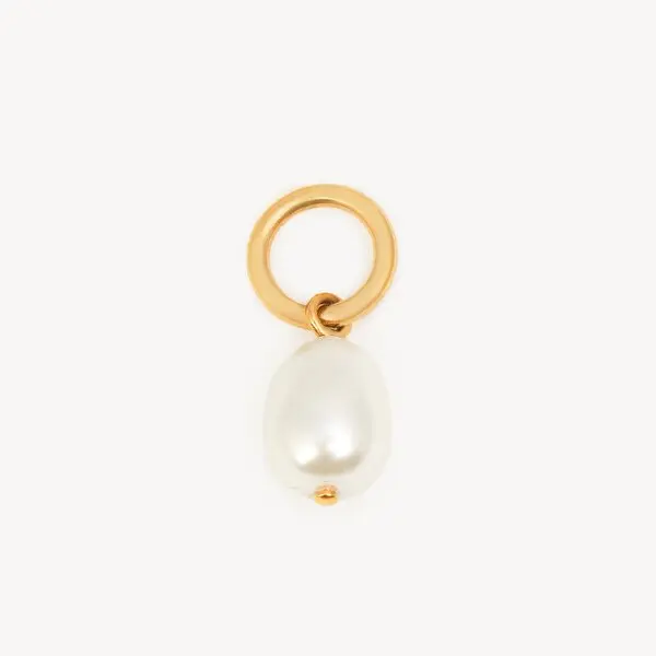 Chloé Alphabet Pearl Charm - Gold Color