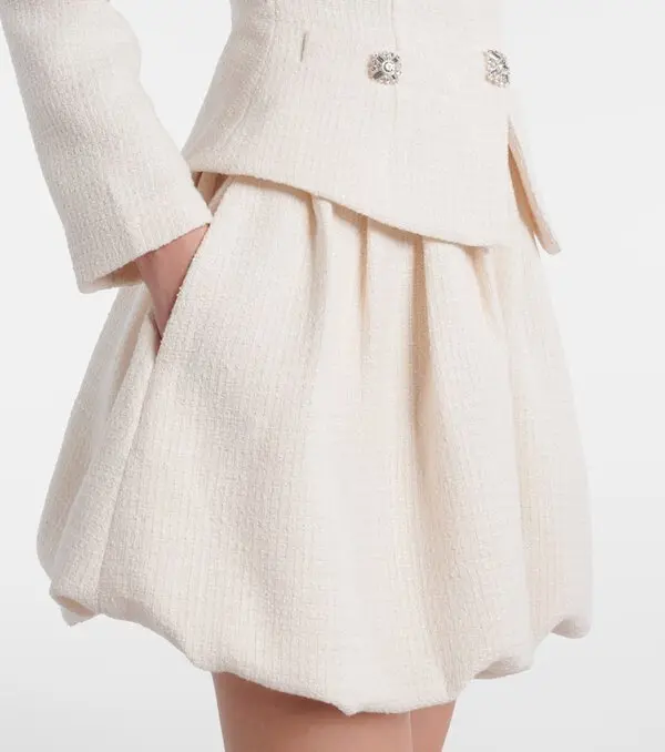 SELF-PORTRAIT Embellished Tweed Minidress