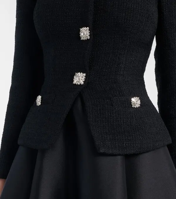 SELF-PORTRAIT Boucle Taffeta Midi Dress
